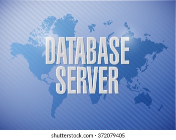 Database Server World Map Sign Concept Stock Illustration 372079405 ...
