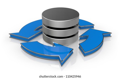 Database Symbol Arrows Around 3d Render 스톡 일러스트 110425946 | Shutterstock