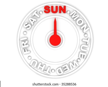Days Week 3d Stock Illustration 34563943