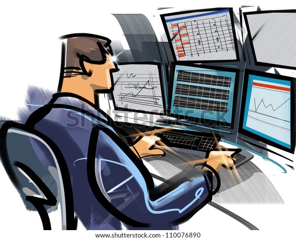 Daytrader Stock Illustration 110076890 | Shutterstock