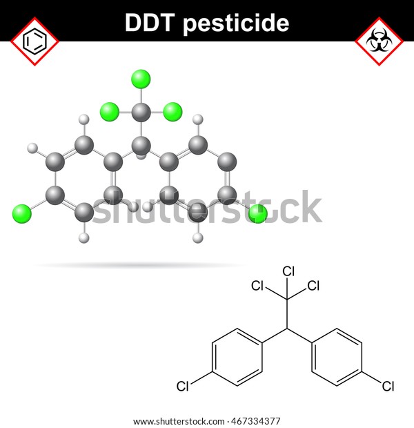 Ddt Molecules 2d 3d Illustrations Raster Stock Illustration 467334377 ...