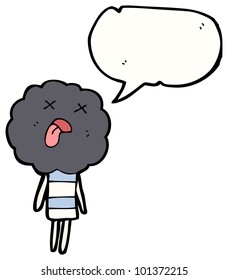 Cartoon Dead Head Cloud Creature: เวกเตอร์สต็อก (ปลอดค่าลิขสิทธิ์ ...