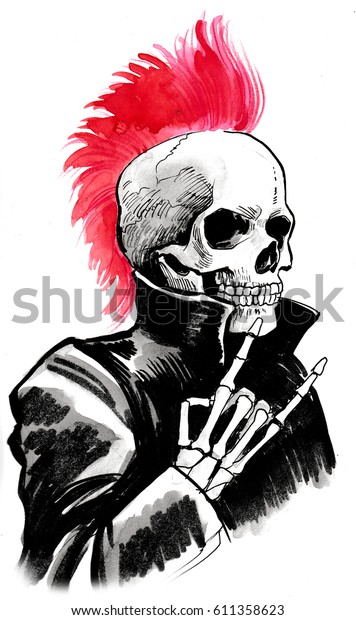 Dead Punk Stock Illustration 611358623