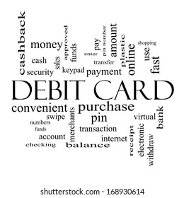 Debit Card Word Cloud Concept Black Stock Illustration 168930614 ...
