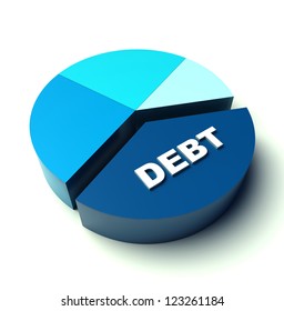 Personal Finances Blue Pie Chart Part 스톡 일러스트 78694645 | Shutterstock