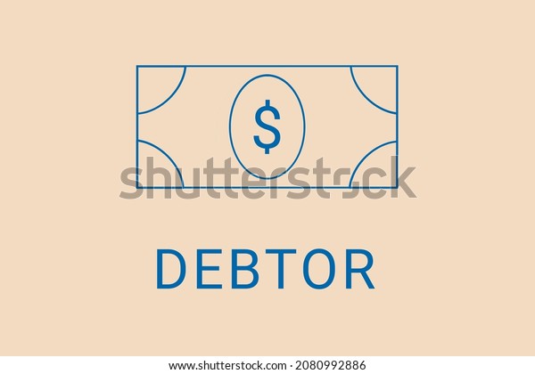 Debtor Minimalist Dollar Image Simple Illustration Stock Illustration ...
