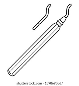 Deburring Plumbing Tool Vector Outline Icon Stock Illustration ...