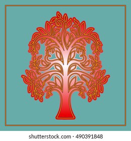 Vektor Stok Deciduous Tree Vector Logo Template (Tanpa Royalti ...