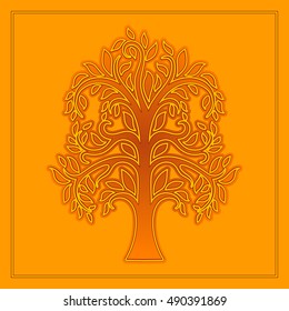 Vektor Stok Deciduous Tree Vector Logo Template (Tanpa Royalti ...