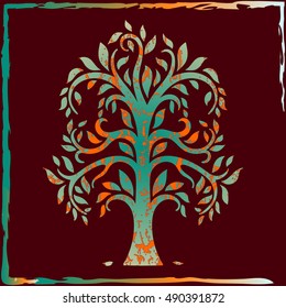 Deciduous Tree Logo Template Stock Illustration 490391854