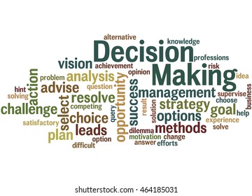 Decision Making Word Cloud Concept On Stock Illustration 464185031 ...