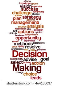 Decision Making Word Cloud Concept On Stock Illustration 464185037 | Shutterstock