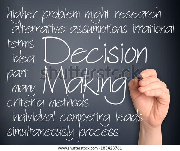Decision Making Word Cloud Handwritten Stock Illustration 183423761 ...