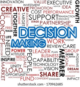 Decision Making Word Cloud Cloud Image Stock Illustration 170962685 ...