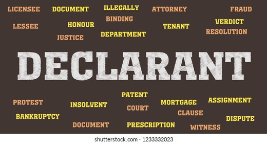 Declarant Words Tags Cloud Stock Illustration 1233332023 | Shutterstock
