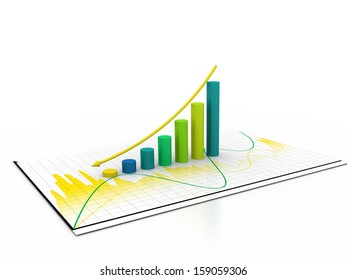 Declining Bar Chart Arrow 3d Render 스톡 일러스트 159059306 | Shutterstock