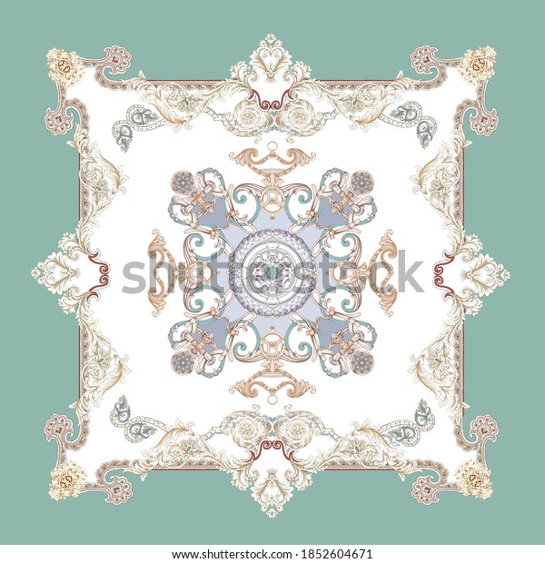 Decorated Elegant Luxurious Patterns Rococo Baroque Stock Illustration ...