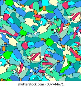 Garbage Texture Rubbish Seamless Pattern Trash Stock Vector (Royalty ...