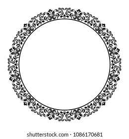 Vektor Stok Round Decorative Frame Border Design (Tanpa Royalti ...