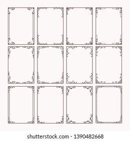 Ornate Frames Scroll Elements Classic Wedding Stock Vector (Royalty ...