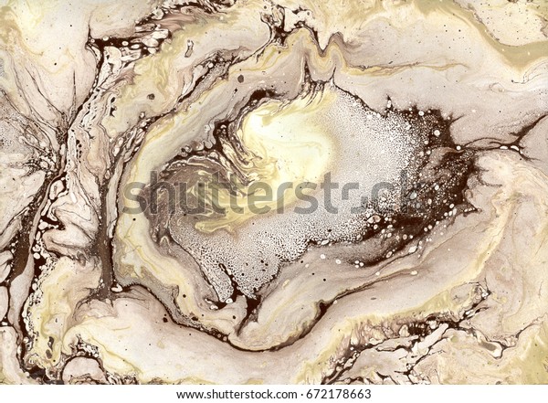 Decorative Hand Painted Marble Texture Brown Stock Illustration ...