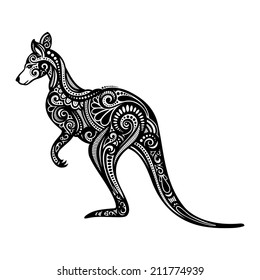Kangaroo Zentangle Coloring Page: เวกเตอร์สต็อก (ปลอดค่าลิขสิทธิ์ ...