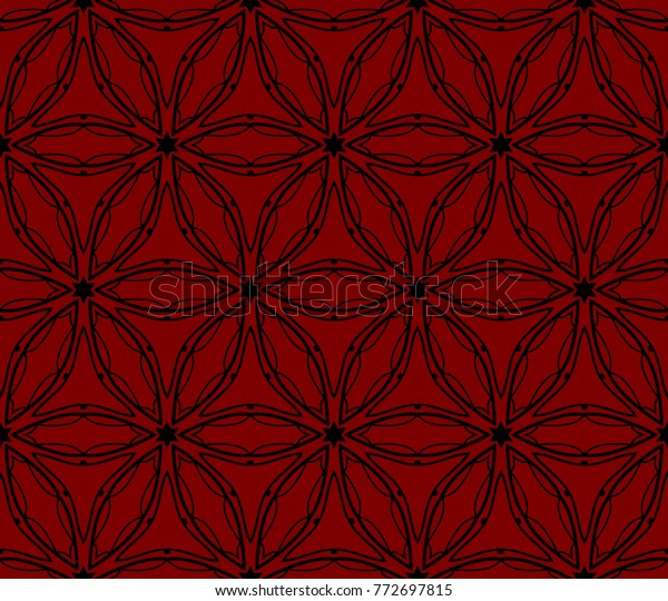 Decorative Lace Pattern Intersecting Curves Abstract Stock Illustration ...
