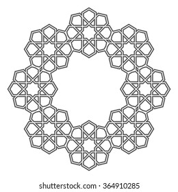 Circular Geometric Pattern Arabesque Style Eight Stock Vector (Royalty ...