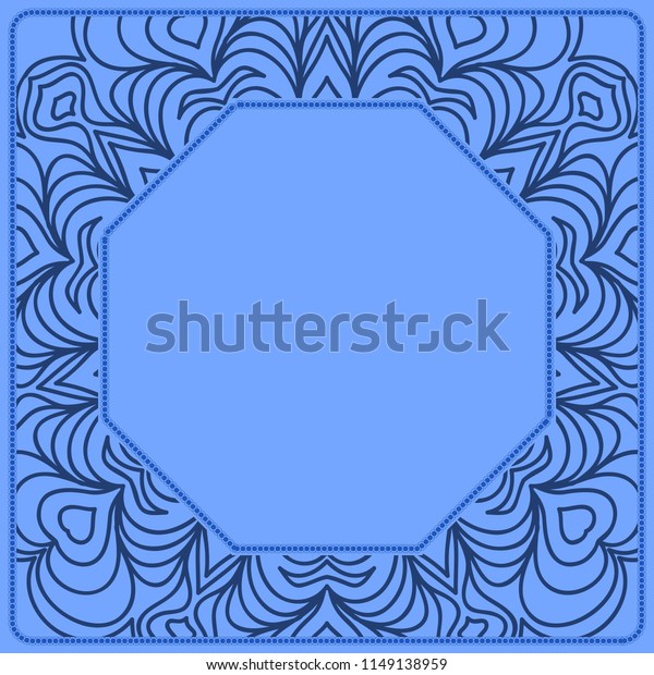 Decorative Line Art Frames Design Template Stock Illustration ...