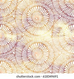 Decorative Round Stripes Elements Seamless Pattern Stock Illustration ...