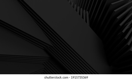 Deep Black Grey 3d Rendering Background Stock Illustration 1915735369 ...