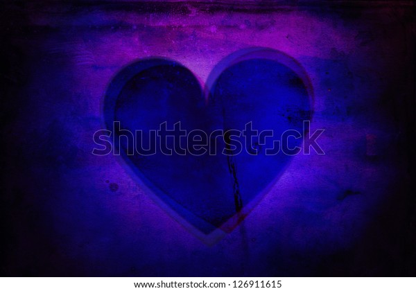 Deep Blue Heart Background Stock Illustration 126911615 | Shutterstock