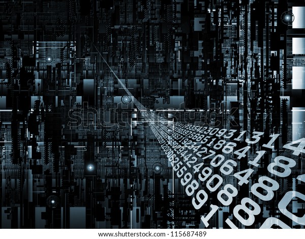 Deep Networking Series Composition Industrial Grunge Stock Illustration ...