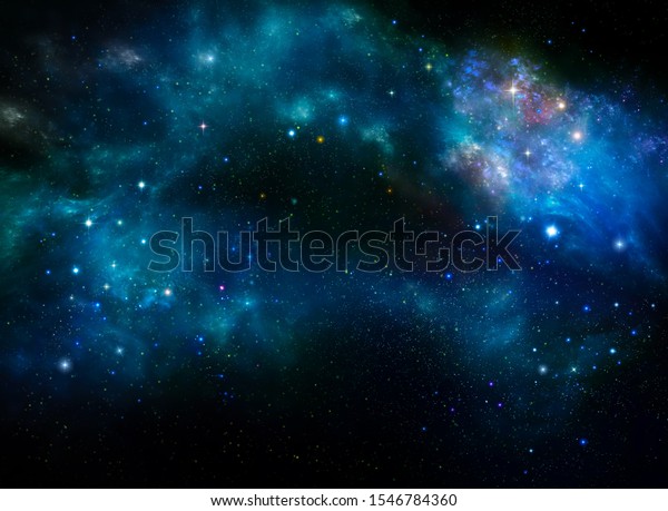 Deep Space Abstract Blue Background Stock Illustration 1546784360 ...