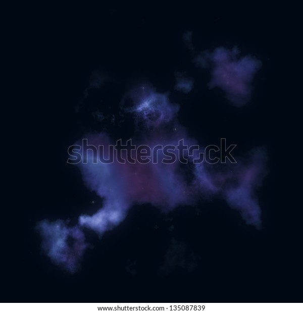 Deep Space Background Purple Clouds Stars Stock Illustration 135087839 ...