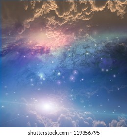 Deep Space Scene Stock Illustration 119356795 | Shutterstock