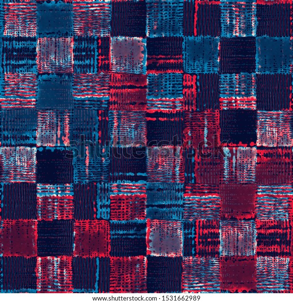Deep Watercolordyed Effect Textured Checked Background Stock ...