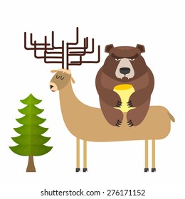 27 Stag charging Images, Stock Photos & Vectors | Shutterstock