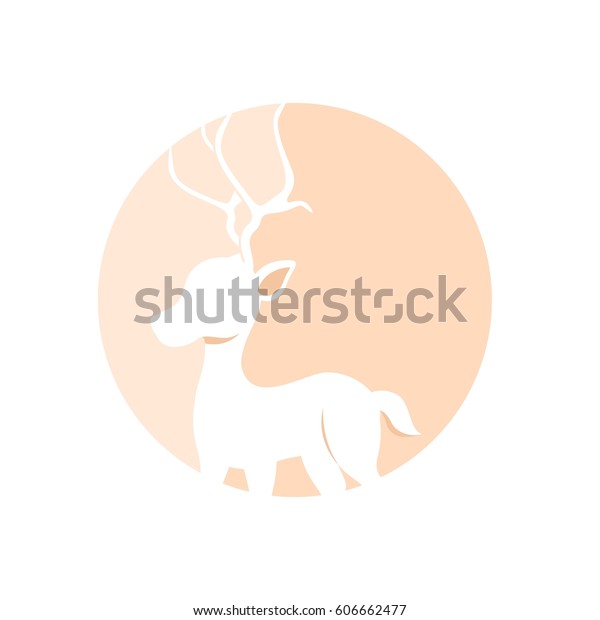 Deer Negative Space Design Stock Illustration 606662477 | Shutterstock
