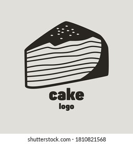Delicious Cake Logo Slice Cake Simple Stock Illustration 1810821568 ...