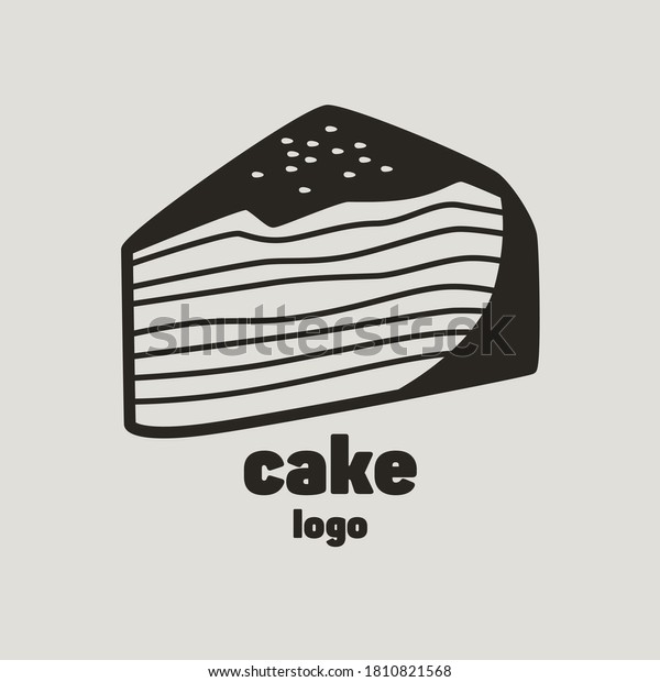 Delicious Cake Logo Slice Cake Simple Stock Illustration 1810821568 ...