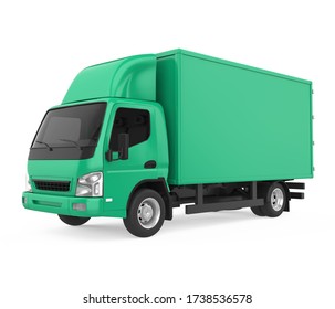 Green Transport Truck Isolated On White Stock Photo (Edit Now) 27937886