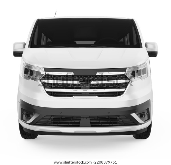 Delivery Van Isolated Front View 3d Stock Illustration 2208379751 ...