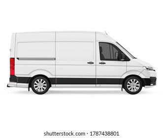 Delivery Van Isolated Side View 3d Stock Illustration 1787438801 ...