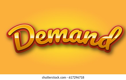 Demand Text Title Headline 3d Fancy Stock Illustration 617296718 ...