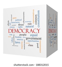 Democracy 3d Cube Word Cloud Concept Stock Illustration 188312015 ...