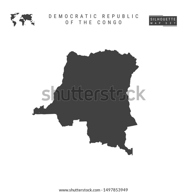 Democratic Republic Congo Blank Map Isolated 스톡 일러스트 1497853949 ...