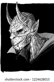 Demon Head Stock Illustration 1224628015 | Shutterstock