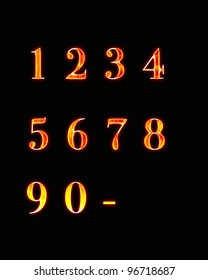 Gold Metallic Shiny Numbers On Black: vector de stock (libre de ...