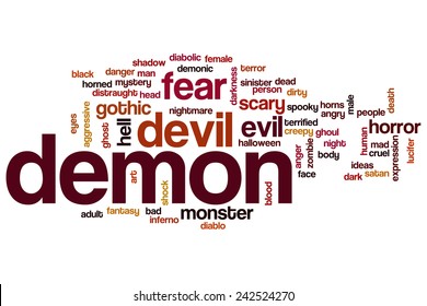 Demon Word Cloud Concept Evil Fear Stock Illustration 242524270 ...